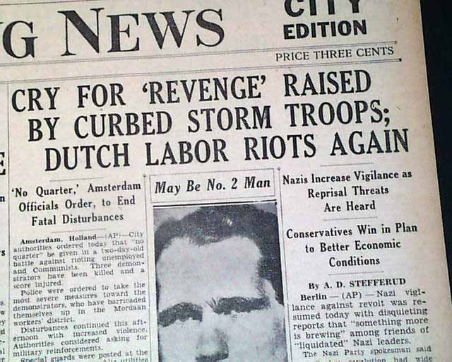 Night of the Long Knives in 1934... - RareNewspapers.com