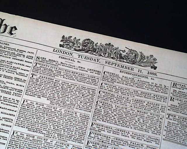 Jack the Ripper, in a London newspaper... - RareNewspapers.com
