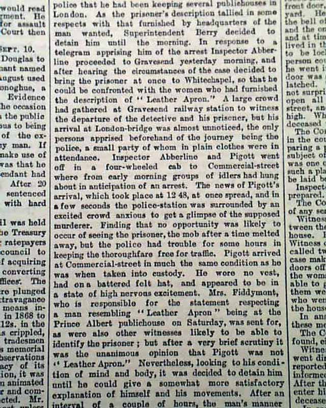 Jack the Ripper, in a London newspaper... - RareNewspapers.com
