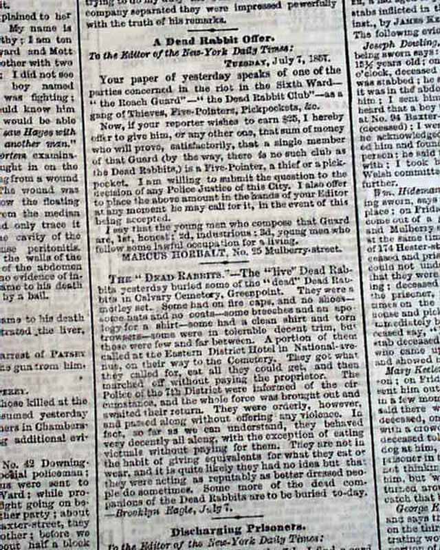 Dead Rabbits Riot... - RareNewspapers.com