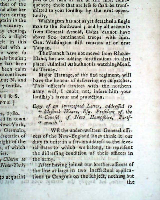 Intercepted letters... Rare letter from Alexander Hamilton ...