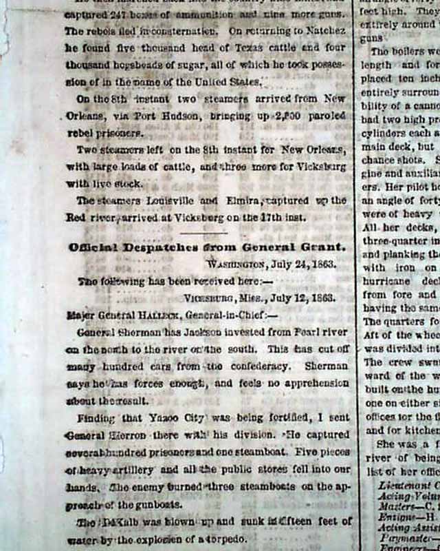 Early Baseball Front page report during the Civil War... war report ...