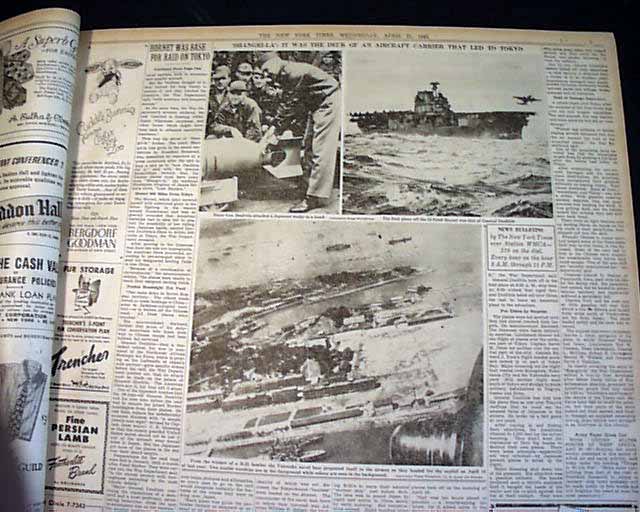 James Doolittle Tokyo Raid.... - RareNewspapers.com