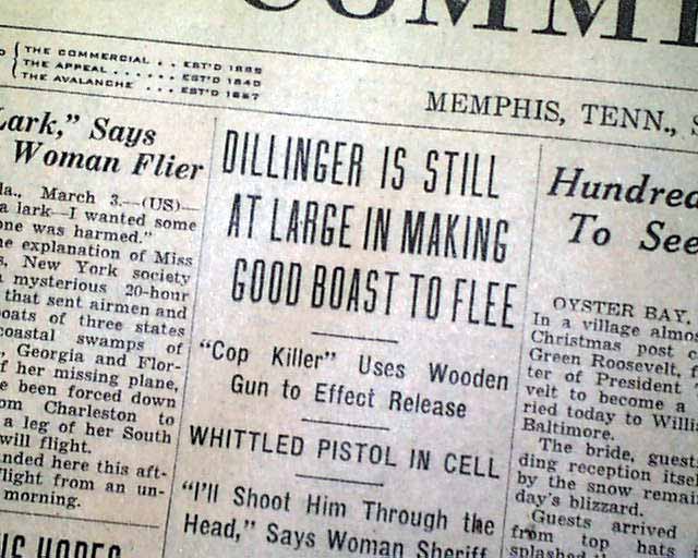 John Dillinger escapes with a wooden gun... - RareNewspapers.com