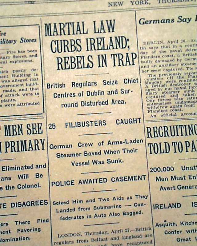 Irish Easter Rising in 1916.... - RareNewspapers.com