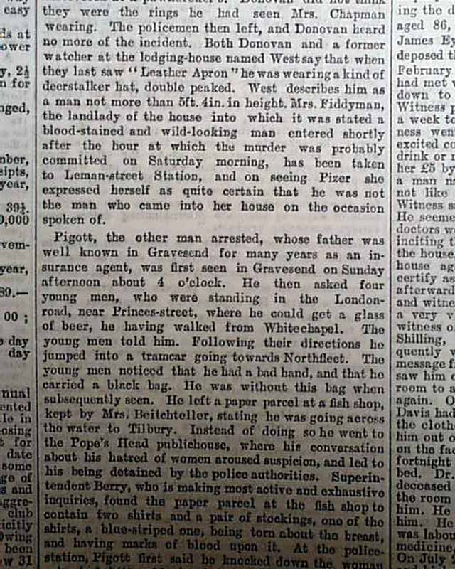 On Jack the Ripper, in a London newspaper... - RareNewspapers.com