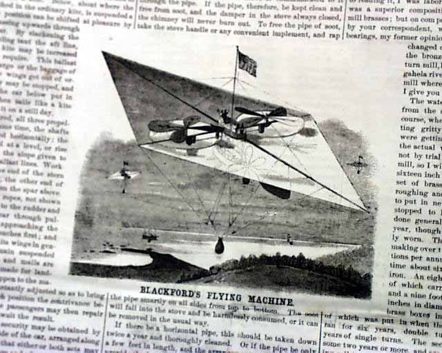 An early flying machine... - RareNewspapers.com