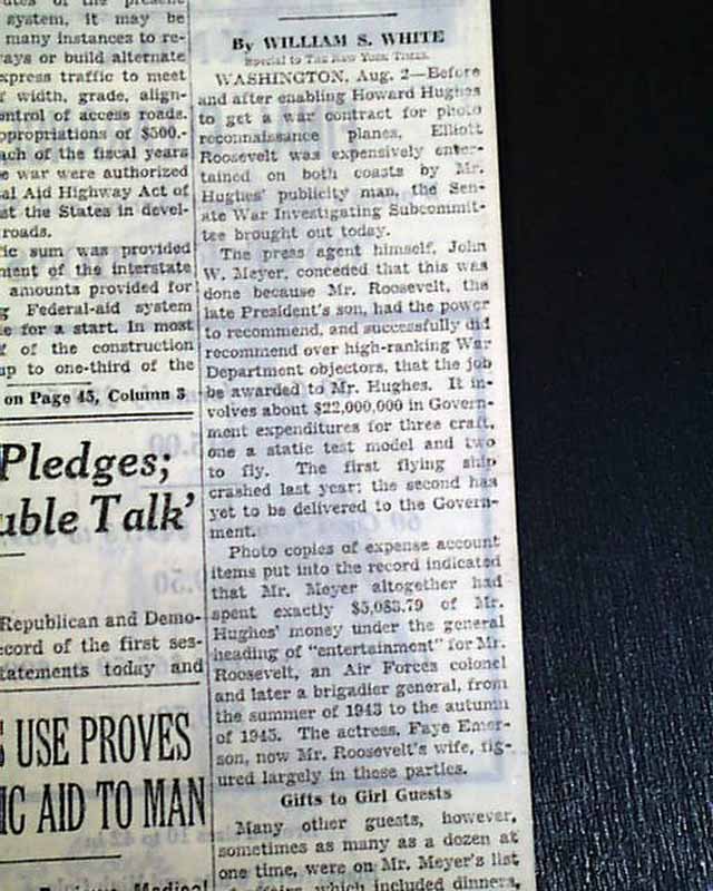 Aviator Howard Hughes... - RareNewspapers.com