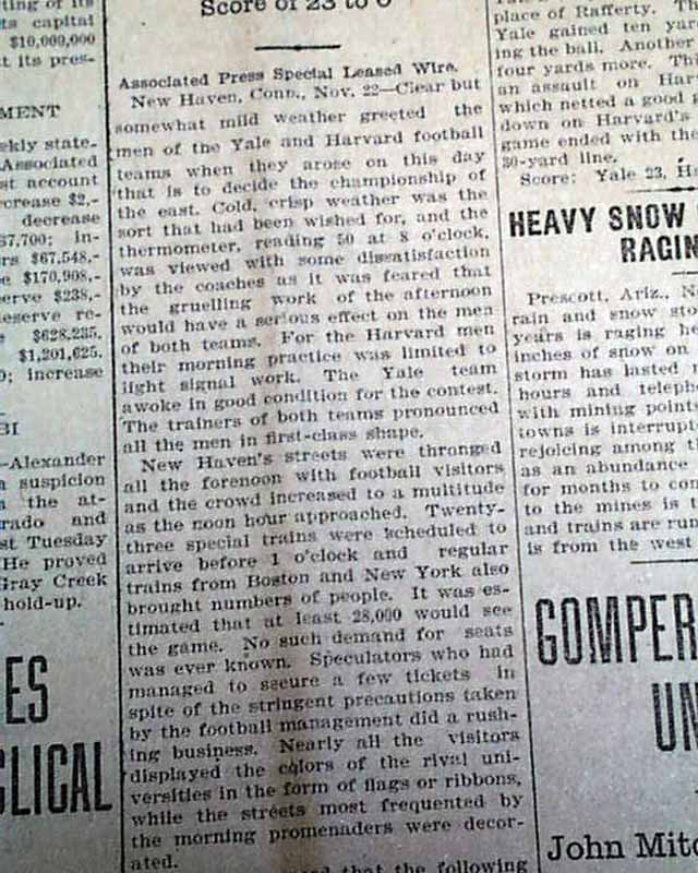1902 Davenport, Iowa train robbery... Yale wins football title ...