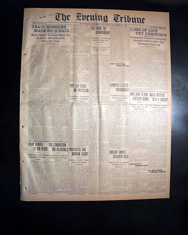 1902 Davenport, Iowa train robbery... Yale wins football title ...