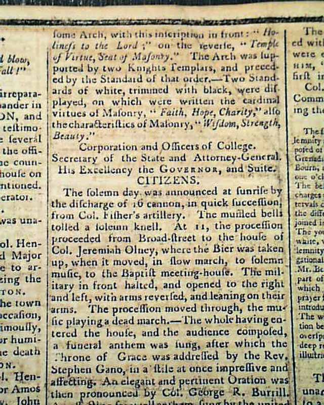 Death of President George Washington... - RareNewspapers.com