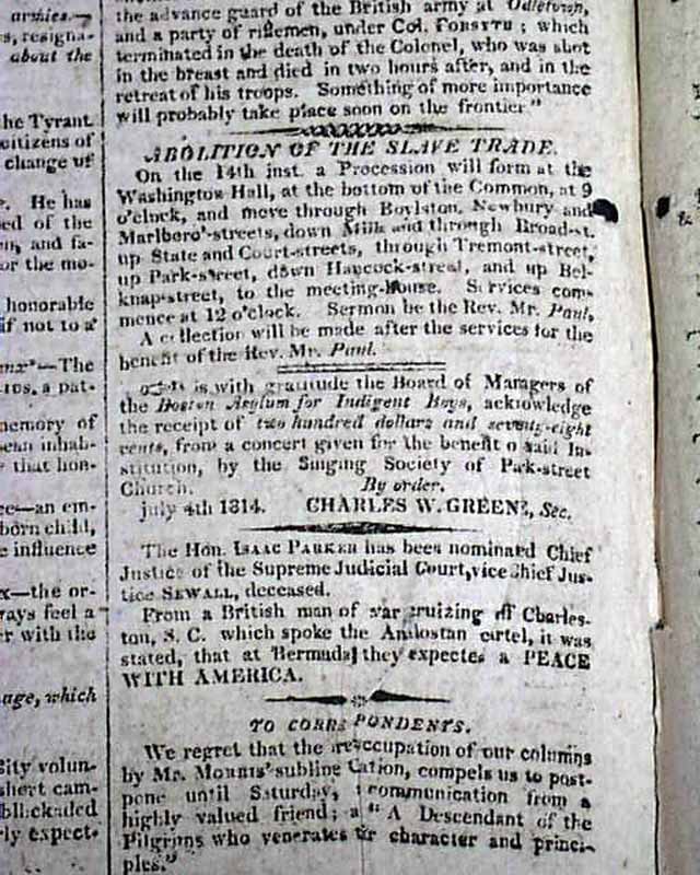 Presidential Proclamation concerning the blockade during the War of ...