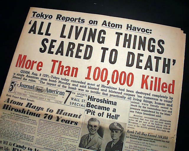 Very dramatic banner headline... - RareNewspapers.com