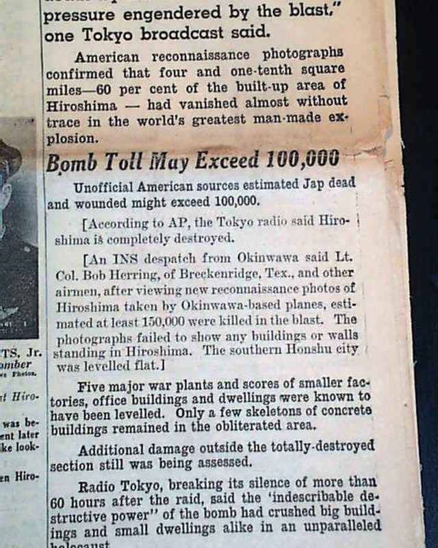 Very dramatic banner headline... - RareNewspapers.com