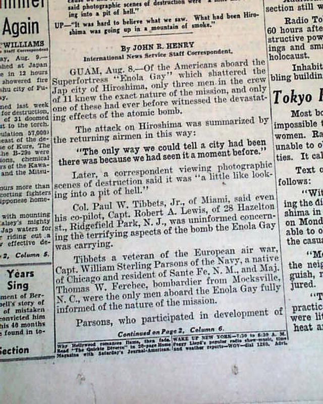 Very dramatic banner headline... - RareNewspapers.com