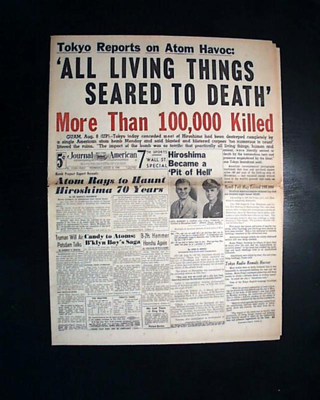 Very dramatic banner headline... - RareNewspapers.com