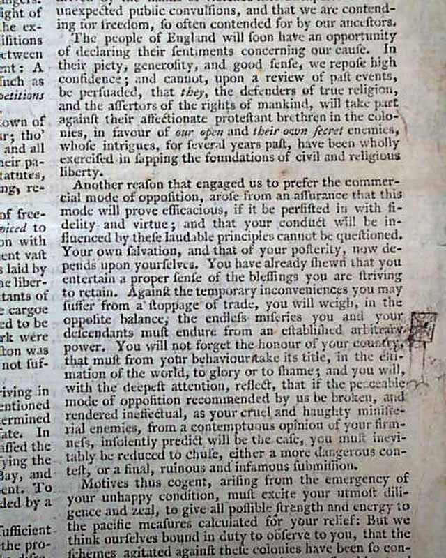 Declaration & Resolves of the First Continental Congress ...