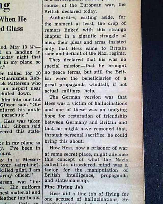 Rudolph Hess in 1941... - RareNewspapers.com