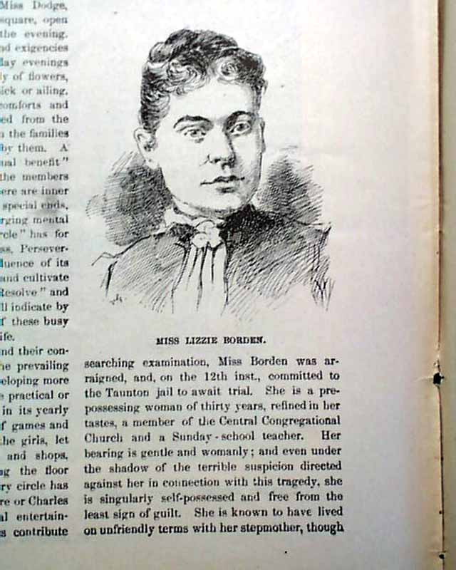 1892 Lizzie Borden axe murders... - RareNewspapers.com