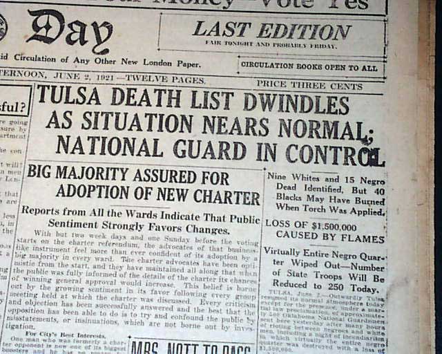 1921 Tulsa race riot massacre... - RareNewspapers.com