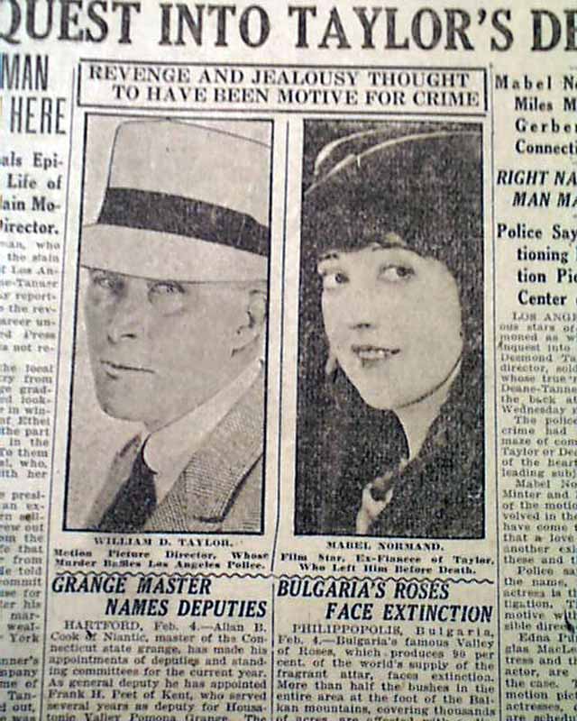 1922 William Desmond Taylor murder.... - RareNewspapers.com