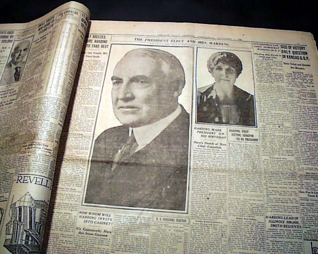 Harding wins the Presidency in a landslide... - RareNewspapers.com