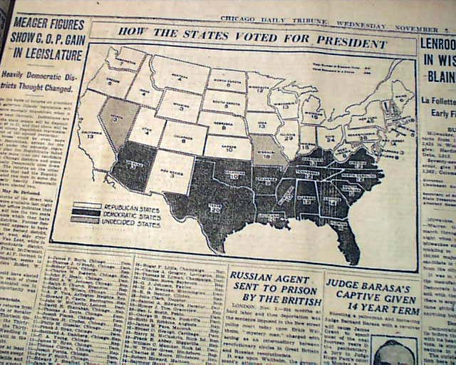 Harding wins the Presidency in a landslide... - RareNewspapers.com