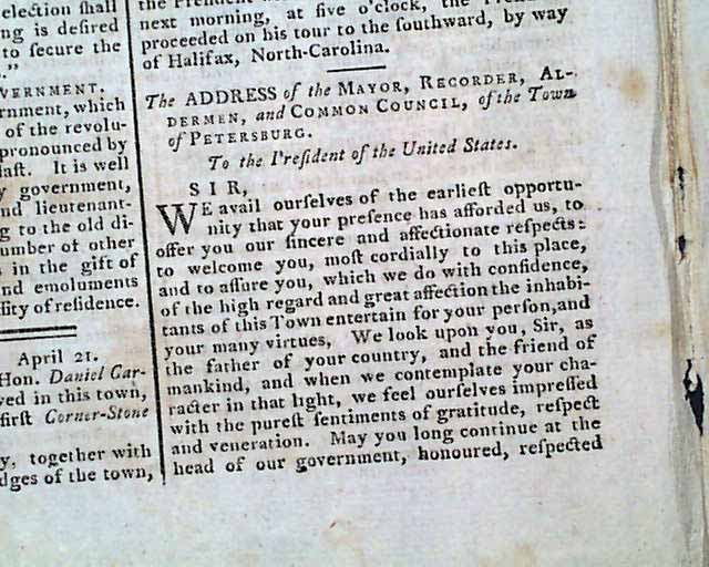 Address to George Washington... Laying the cornerstone ...