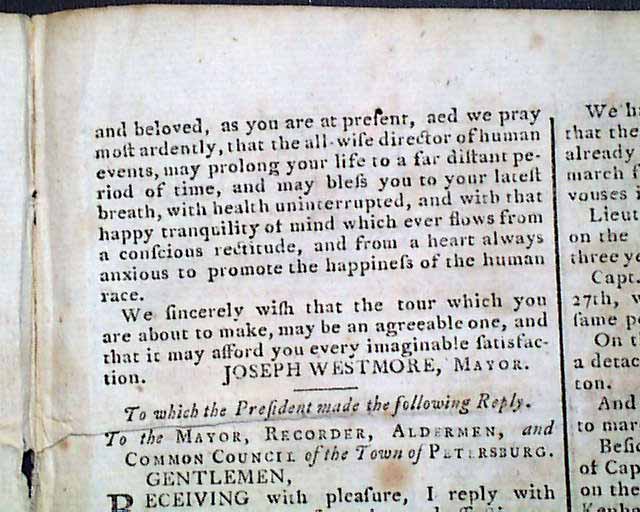 Address to George Washington... Laying the cornerstone ...