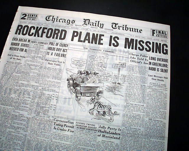 1928 Great Rockford airplane... Bert Hassell... - RareNewspapers.com