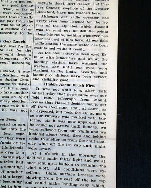 1928 Great Rockford airplane... Bert Hassell... - RareNewspapers.com