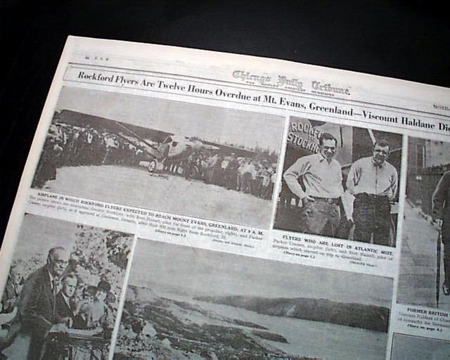 1928 Great Rockford airplane... Bert Hassell... - RareNewspapers.com