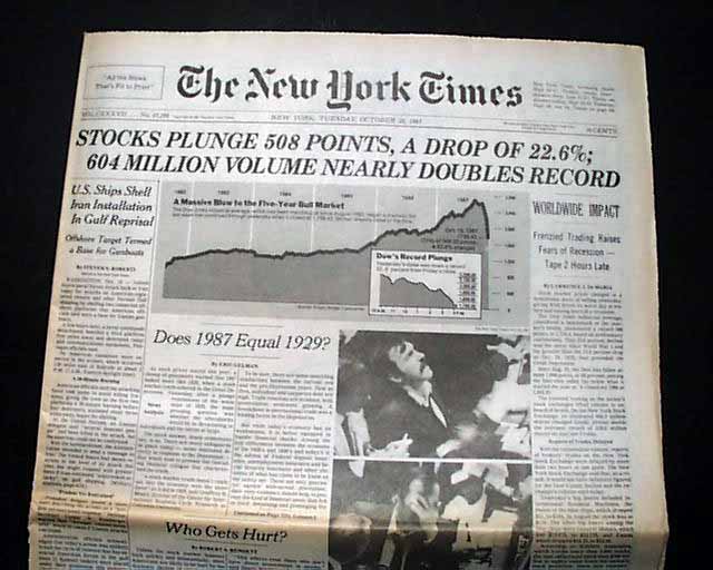 The 1987 stock market crash... - RareNewspapers.com