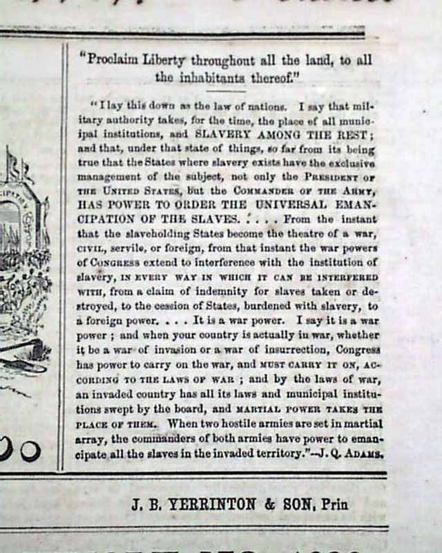 1862 Abraham Lincoln on abolishing slavery... Monitor vs. Merrimac ...