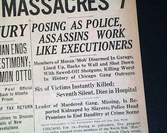 ST. VALENTINE'S DAY MASSACRE... - RareNewspapers.com