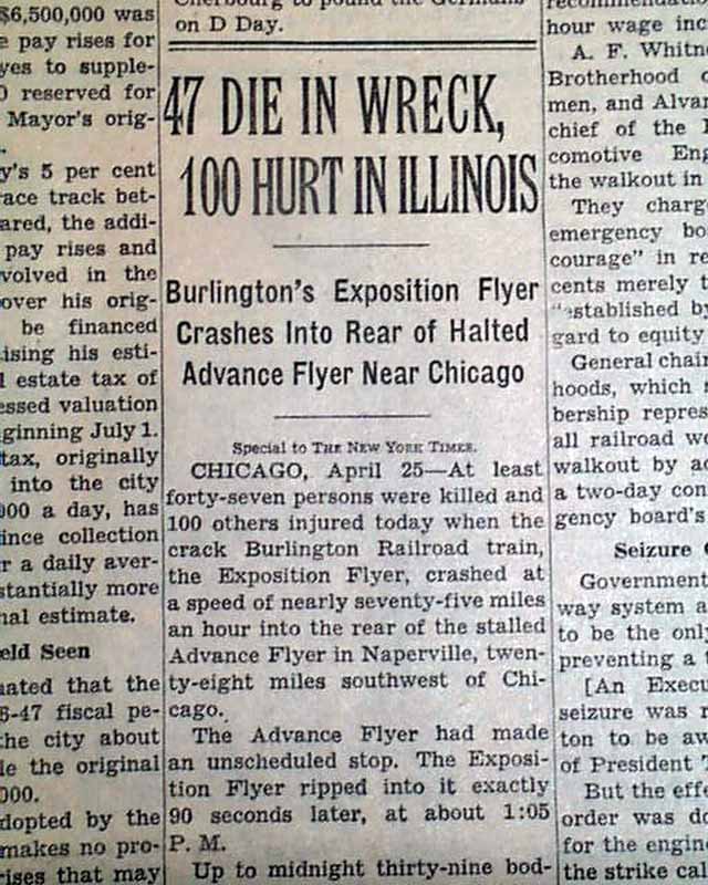 Exposition Flyer train crash... - RareNewspapers.com