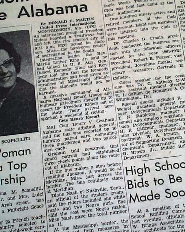 1961 Freedom Riders... Montgomery, Alabama.... - RareNewspapers.com