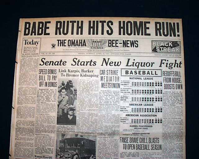 Great Babe Ruth headline in 1935.... - RareNewspapers.com