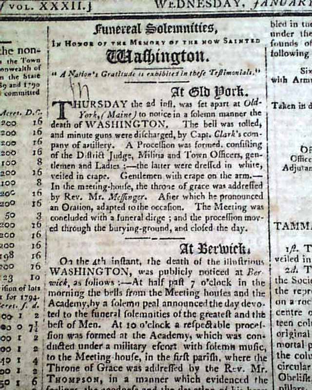 Honoring the death of Washington... - RareNewspapers.com
