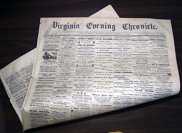 Virginia City NV 1872 Circus Ad... - RareNewspapers.com