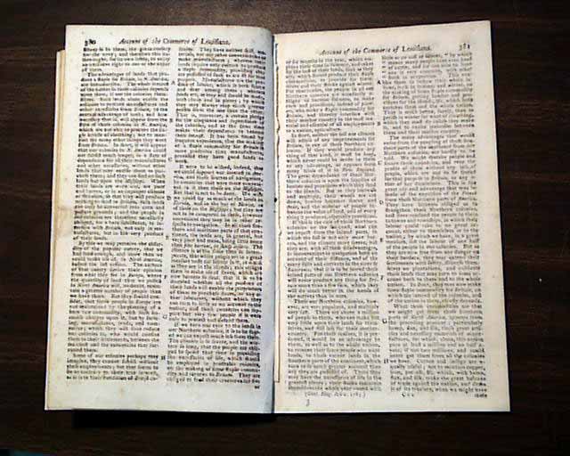1763 Pre REVOLUTIONARY WAR Magazine Early Louisiana Commerce ...