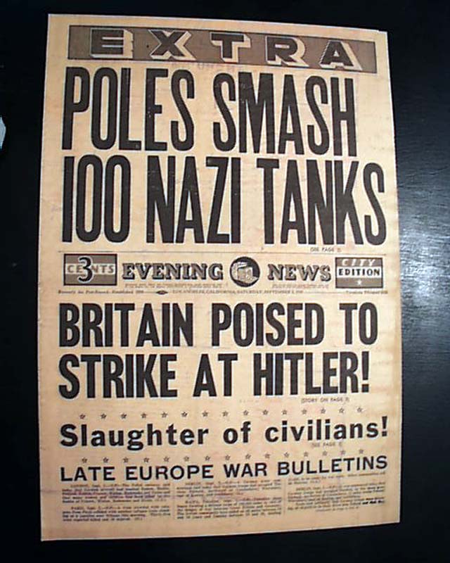 World War II breaks out in Europe... - RareNewspapers.com