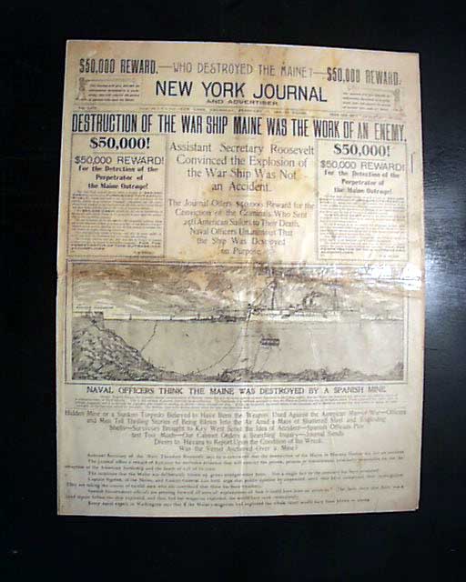 Investigating the Maine explosion... - RareNewspapers.com