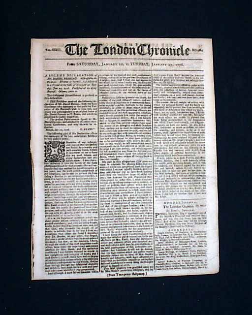 Newspaper dated 1776... - RareNewspapers.com