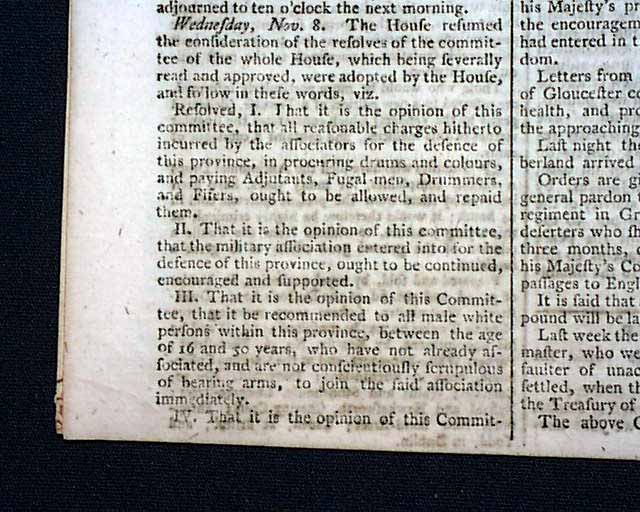 Newspaper dated 1776... - RareNewspapers.com