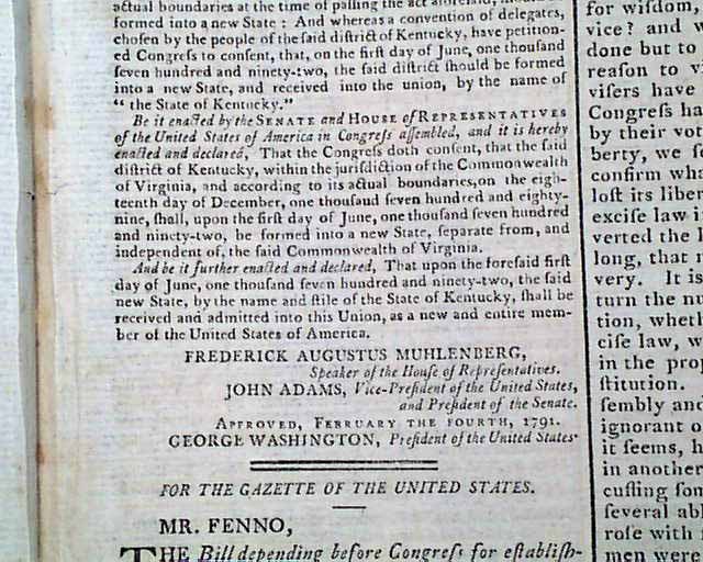 Kentucky becomes a state... - RareNewspapers.com