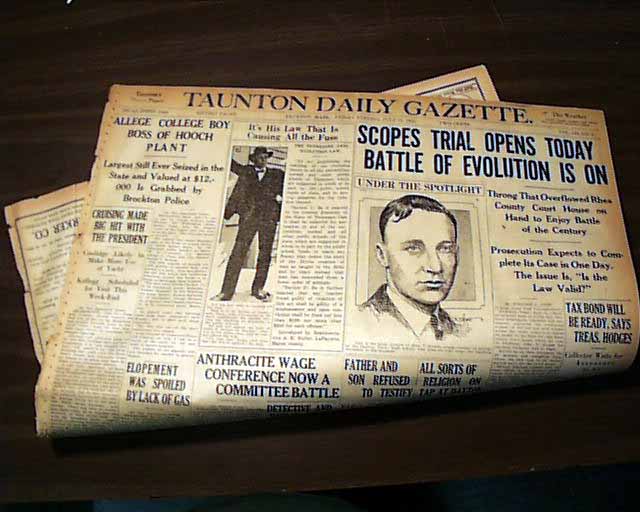 Scopes Monkey Trial Begins In 1925... - RareNewspapers.com