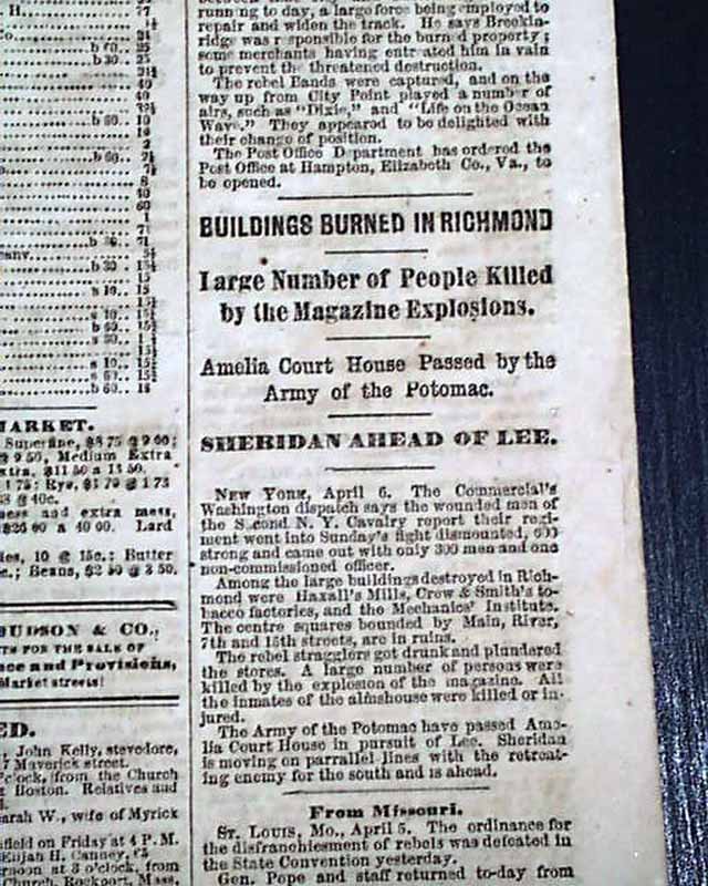 1865 fall of Richmond, Virginia... Civil War.... - RareNewspapers.com