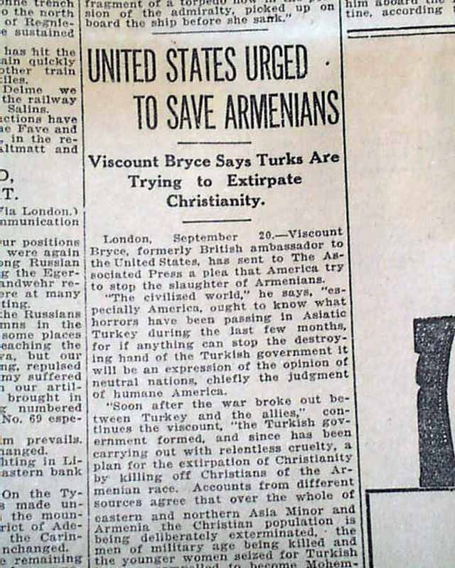 Armenian Genocide in 1915... - RareNewspapers.com