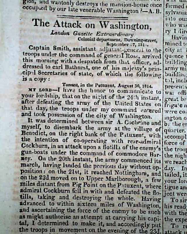 The British destroy Washington, D.C. in the War of 1812 ...